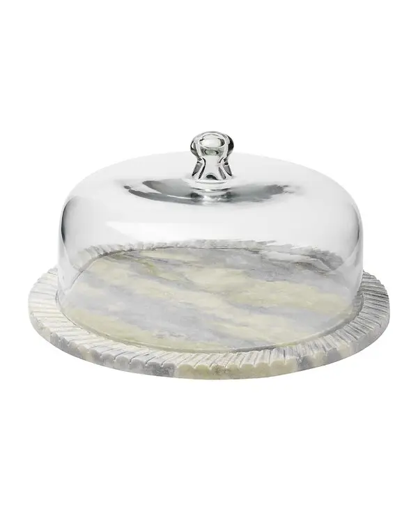 GAURI KOHLI Blinq Onyx Serving Board With Cloche - Green