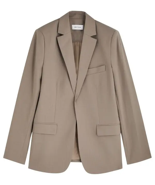 Matteau Wool-blend Blazer - Taupe
