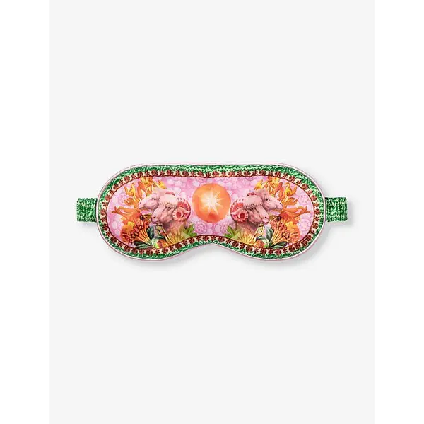 Slip Aries Graphic-print Silk Eye Mask