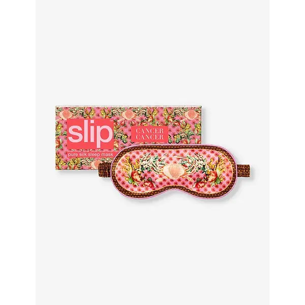 Slip Cancer Graphic-print Silk Eye Mask - One-color