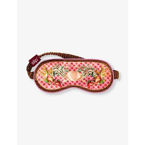 Slip Cancer Graphic-print Silk Eye Mask - One-color