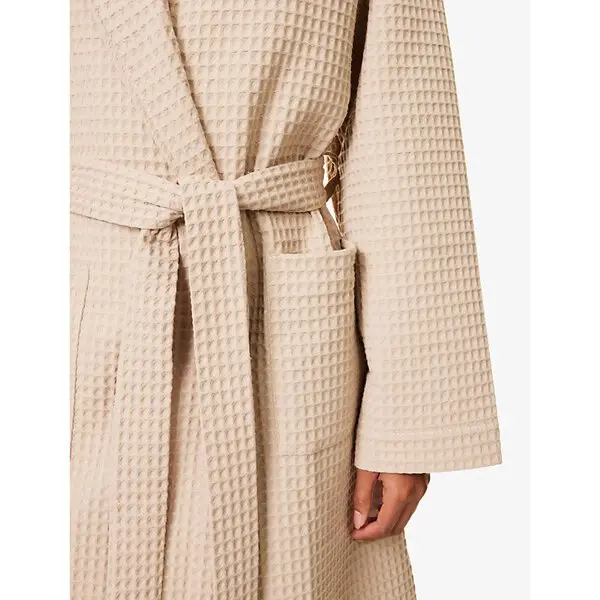 Lounge Waffle Textured Cotton-blend Dressing Gown
