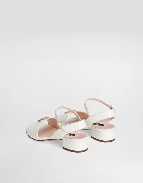 Dolce & Gabbana Calfskin Sandals With Dg Logo