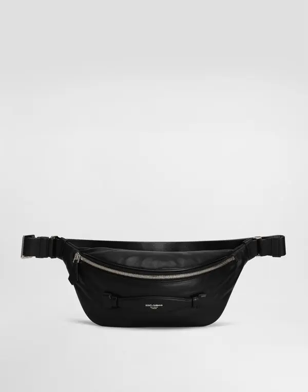 Dolce & Gabbana Calfskin Nappa Leather Belt Bag - Black