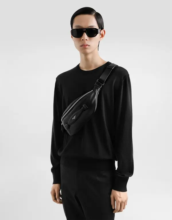Dolce & Gabbana Calfskin Nappa Leather Belt Bag - Black