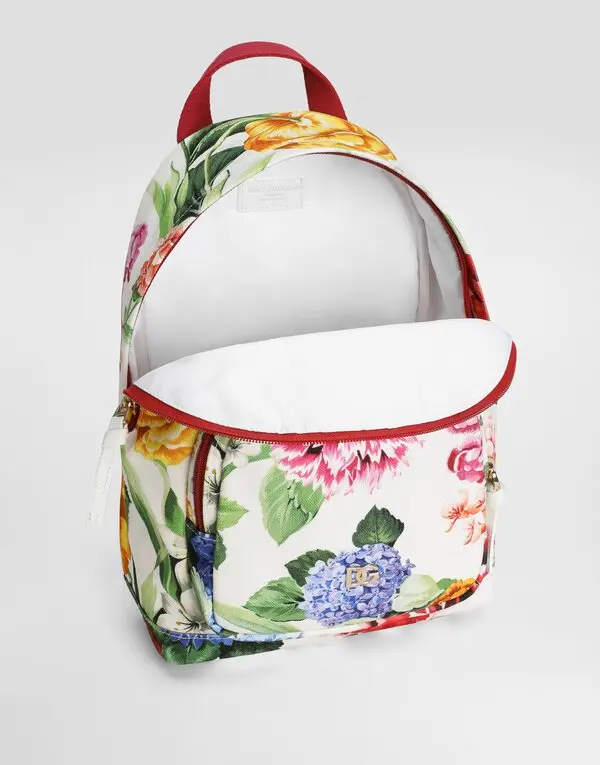 Dolce & Gabbana Vibrant Floral Backpack - Blue, Yellow, Red Dolce & Gabbana Floral Canvas Backpack - Print | Editorialist main image 4