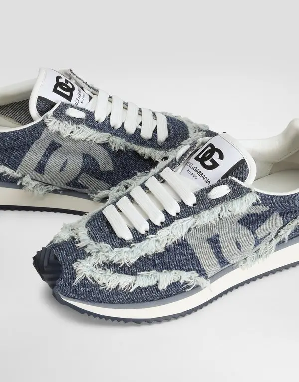 Dolce & Gabbana Dg Cushion Denim Sneakers - Azure