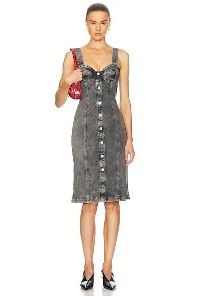Moschino Denim Bustier Dress - Multi Grey