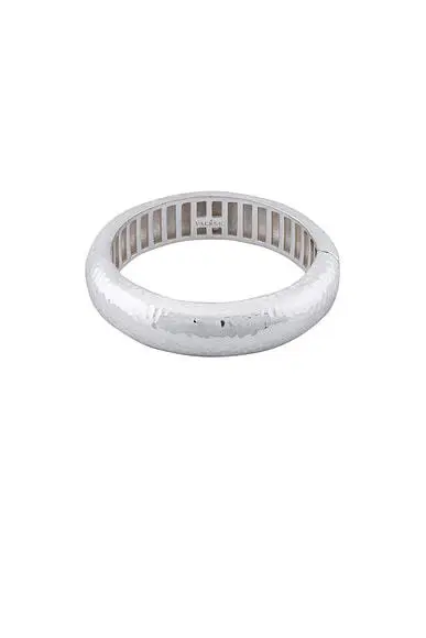 VALERE Domed Bangle Bracelet - Silver