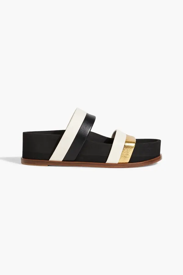 Gabriela Hearst Striker Colorblock Platform Slides