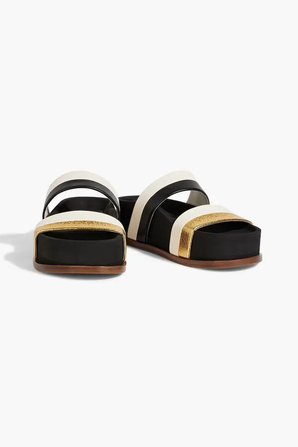 Gabriela Hearst Striker Colorblock Platform Slides
