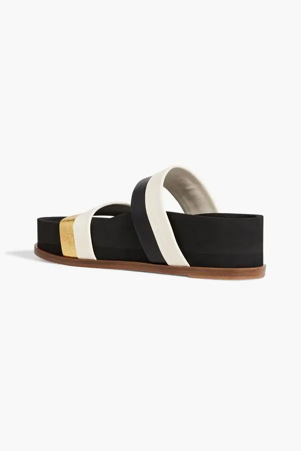 Gabriela Hearst Striker Colorblock Platform Slides