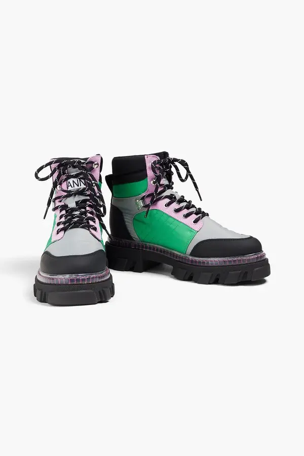GANNI Colorblock Hiking Boots