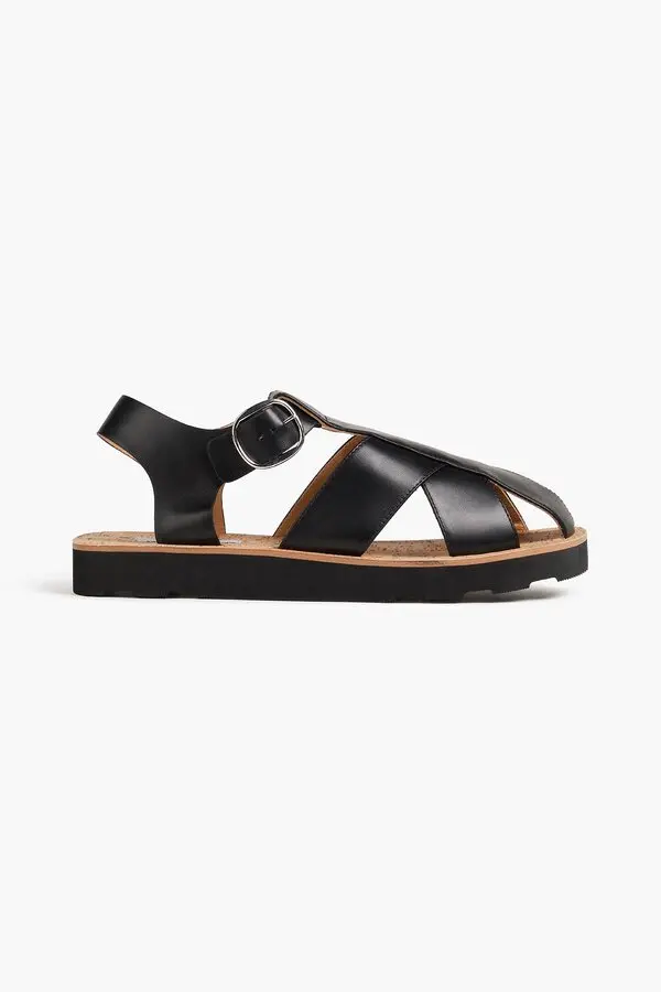 Gabriela Hearst Horatio Leather Sandals - Black