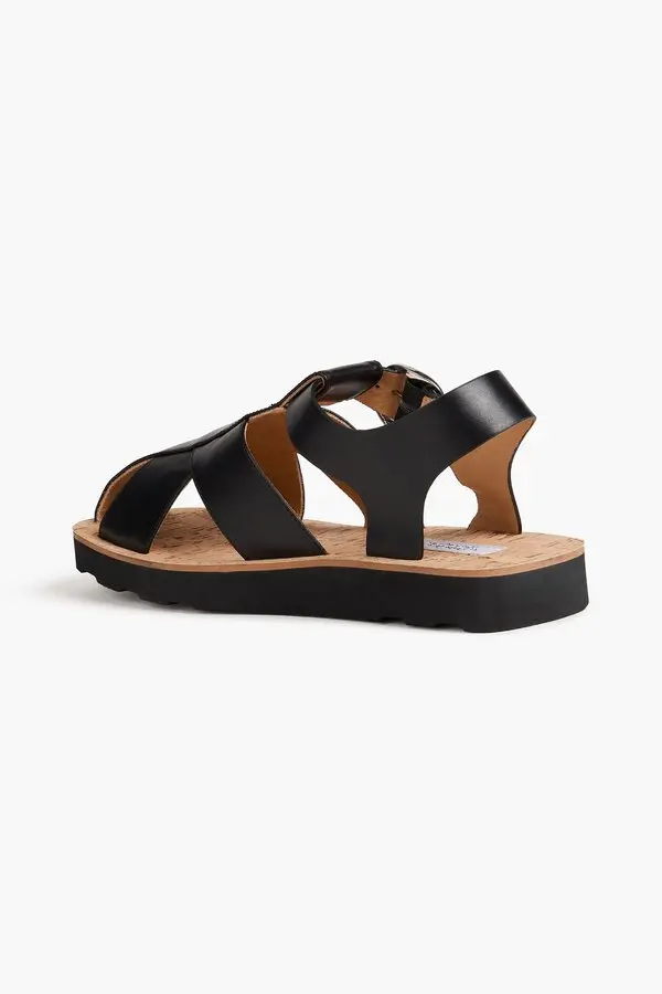 Gabriela Hearst Horatio Leather Sandals - Black