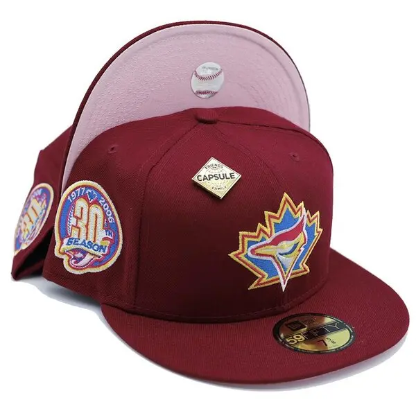 New Era Toronto Blue Jays 30th Season 59fifty Fitted Hat - Red/pink