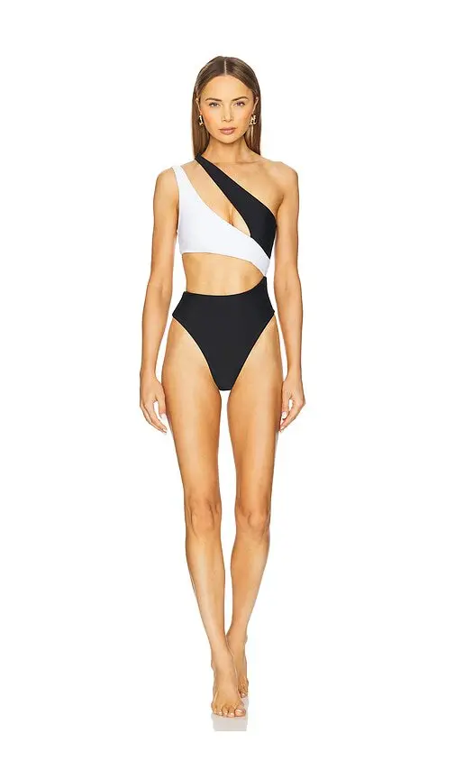 LOVEWAVE Tenzin One-piece Swimsuit - Black & White