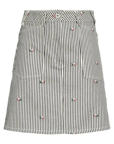 Kenzo Striped Flared Denim Skirt - Blue