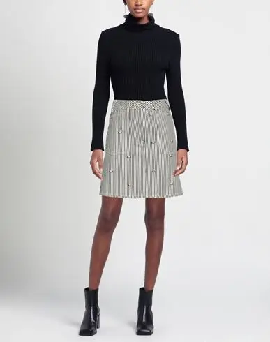 Kenzo Flared Denim Skirt With Embroidered Detail - Blue