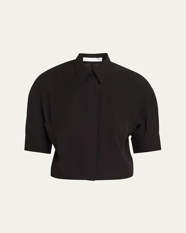 Helmut Lang Articulated Poplin Shirt - Black - 00