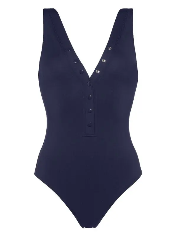 ERES Icône V-neck One-piece Swimsuit - Blue