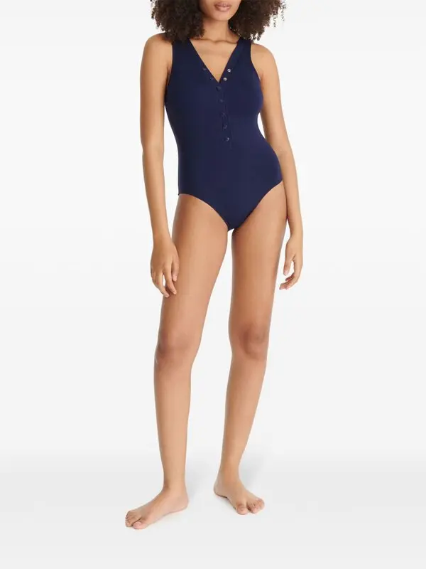 ERES Icône V-neck One-piece Swimsuit - Blue