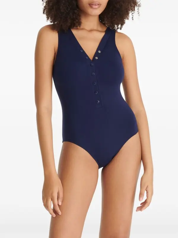 ERES Icône V-neck One-piece Swimsuit - Blue