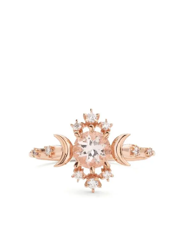 SOFIA ZAKIA 14kt Yellow Morganite And Diamond Ring - Gold