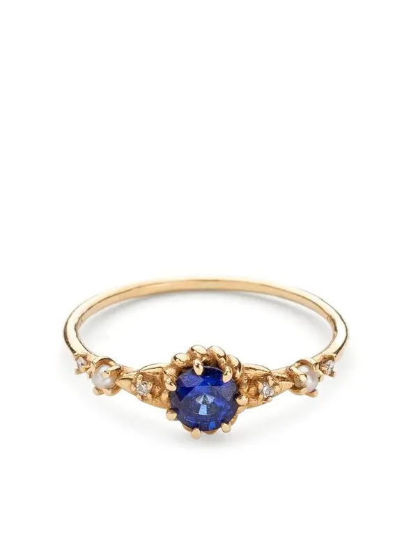 SOFIA ZAKIA 14kt Yellow Clara's Dream Sapphire And Diamond Ring - Gold