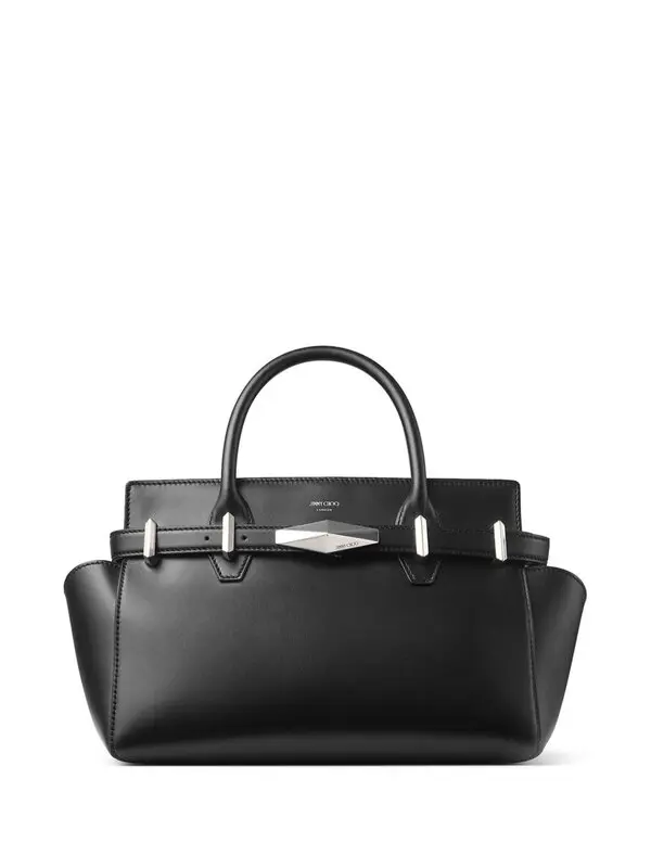 JIMMY CHOO Diamond Belted Tote Bag - Black