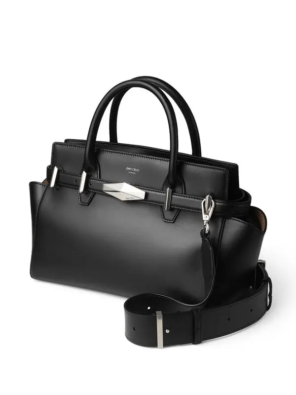 JIMMY CHOO Diamond Belted Tote Bag - Black