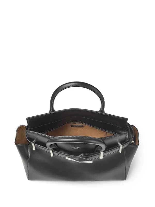 JIMMY CHOO Diamond Belted Tote Bag - Black