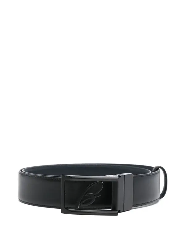 Brioni Leather Belt - Black