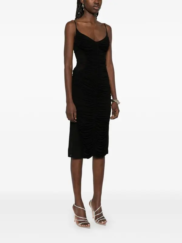 mugler ruched dress MUGLER