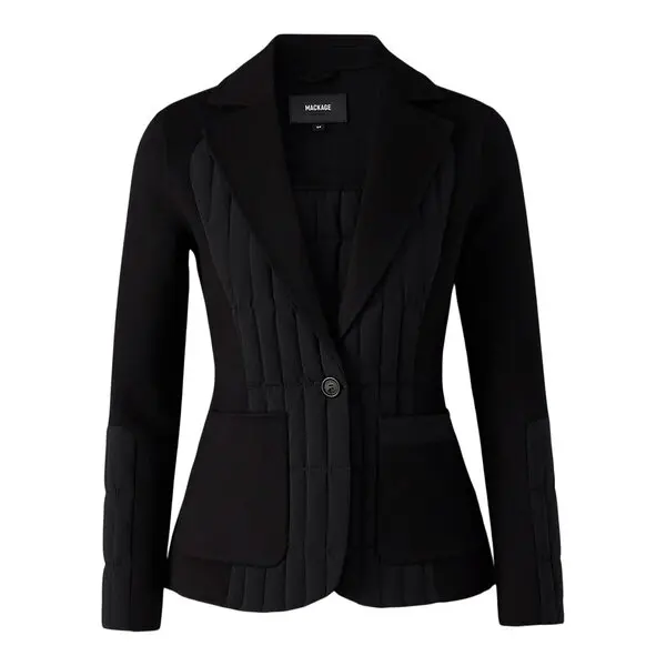 Mackage Leilani Sustainable Wool Tailored Jacket - Black