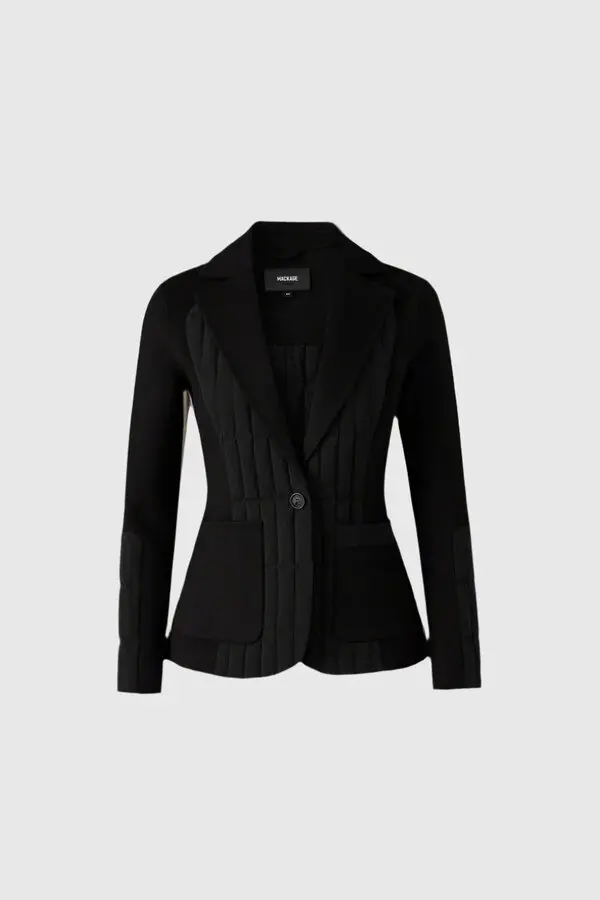 Mackage Leilani Sustainable Wool Tailored Jacket - Black