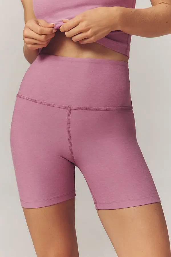 Beyond Yoga Spacedye Keep Pace Biker Shorts - Purple
