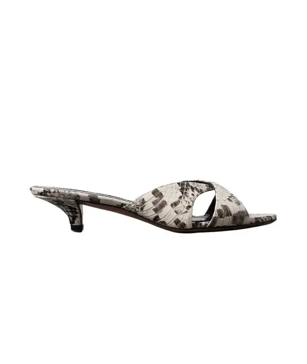 Paris Texas Laila Snake-effect Leather Mules - Snake Print