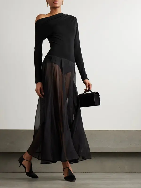 ESSE STUDIOS Aire Twist Asymmetric Maxi Dress