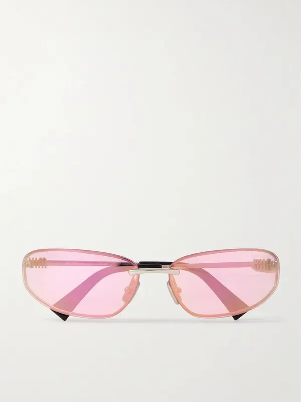 Miu Miu Rimless D-frame Sunglasses - Silver