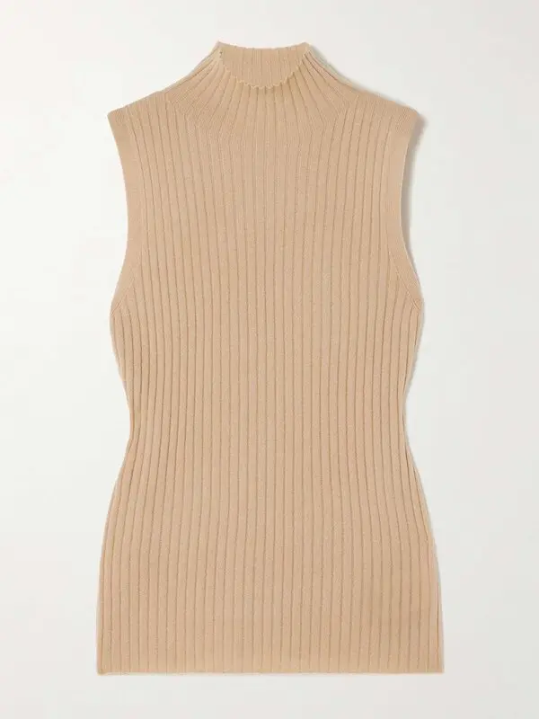 Arch4 Mika Ribbed Cashmere Turtleneck Tank