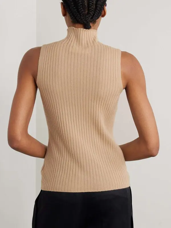 Arch4 Mika Ribbed Cashmere Turtleneck Tank