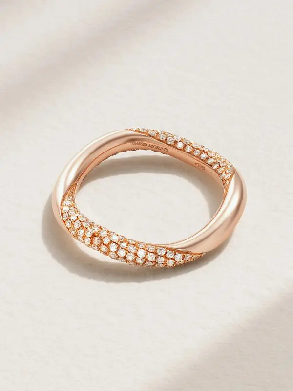 DAVID MORRIS Wave 18-karat Diamond Ring - Gold