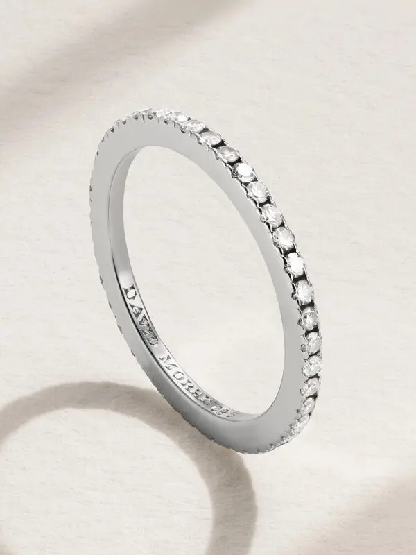 DAVID MORRIS Platinum Diamond Eternity Ring - Silver