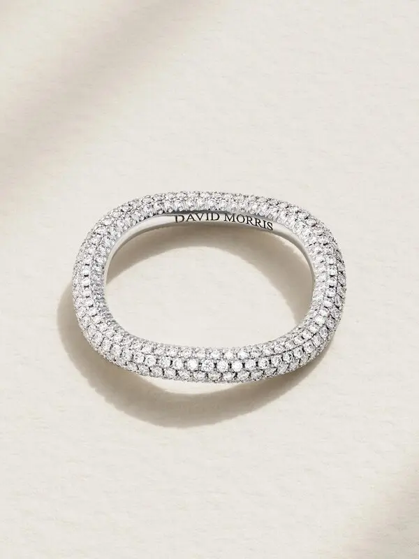 DAVID MORRIS 18-karat White Gold Diamond Eternity Ring - Silver