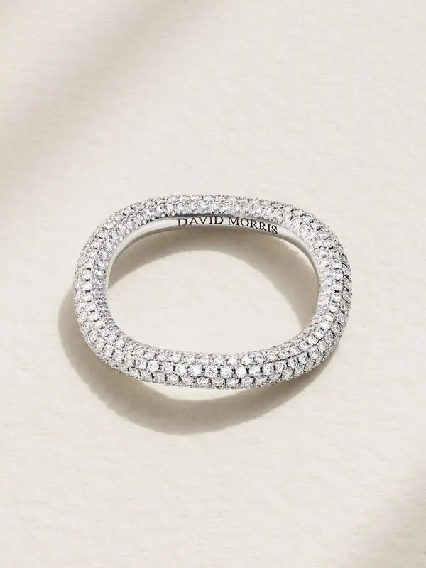 DAVID MORRIS 18-karat White Gold Diamond Eternity Ring