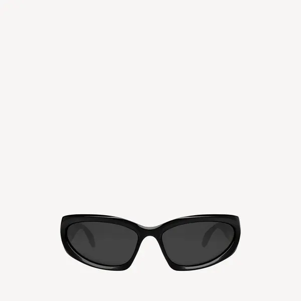 Balenciaga Swift Oval Sunglasses - Black
