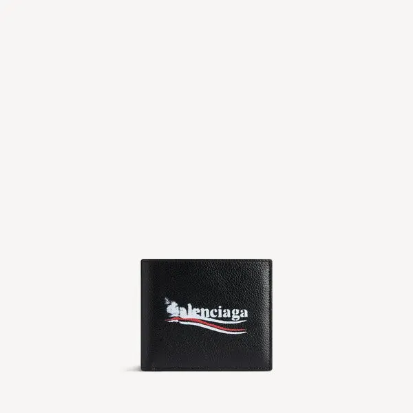 Balenciaga Cash Square Folded Wallet - Black