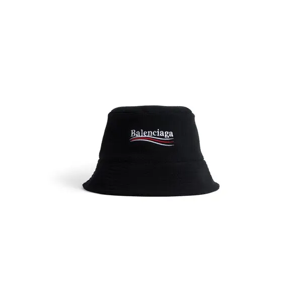 Balenciaga Political Campaign Bucket Hat - Black | Editorialist