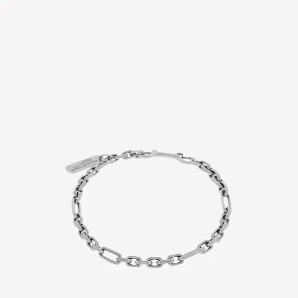 Balenciaga Tags Carabiner Necklace - Silver